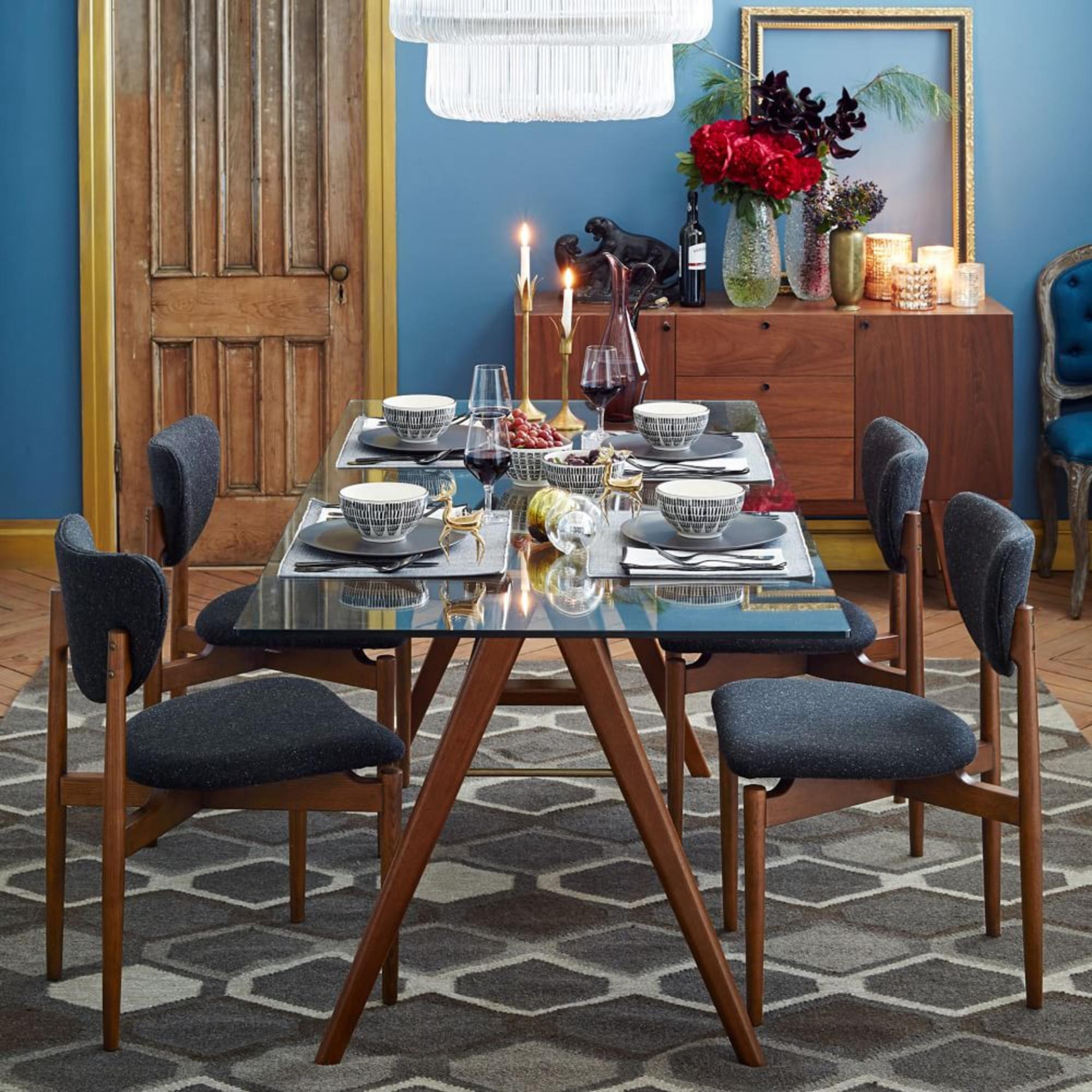 West elm glass dining table jensen store